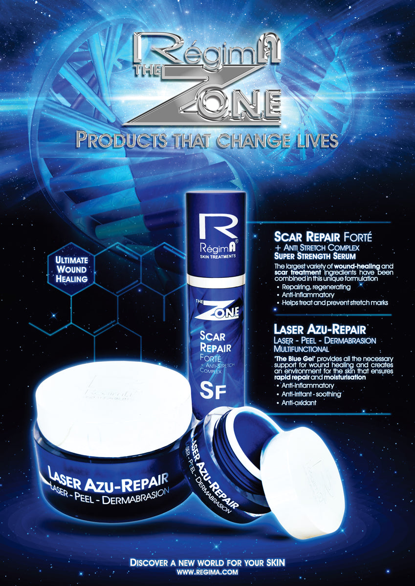 Zone Scar Repair & Laser Azu Poster – RegimA Zone